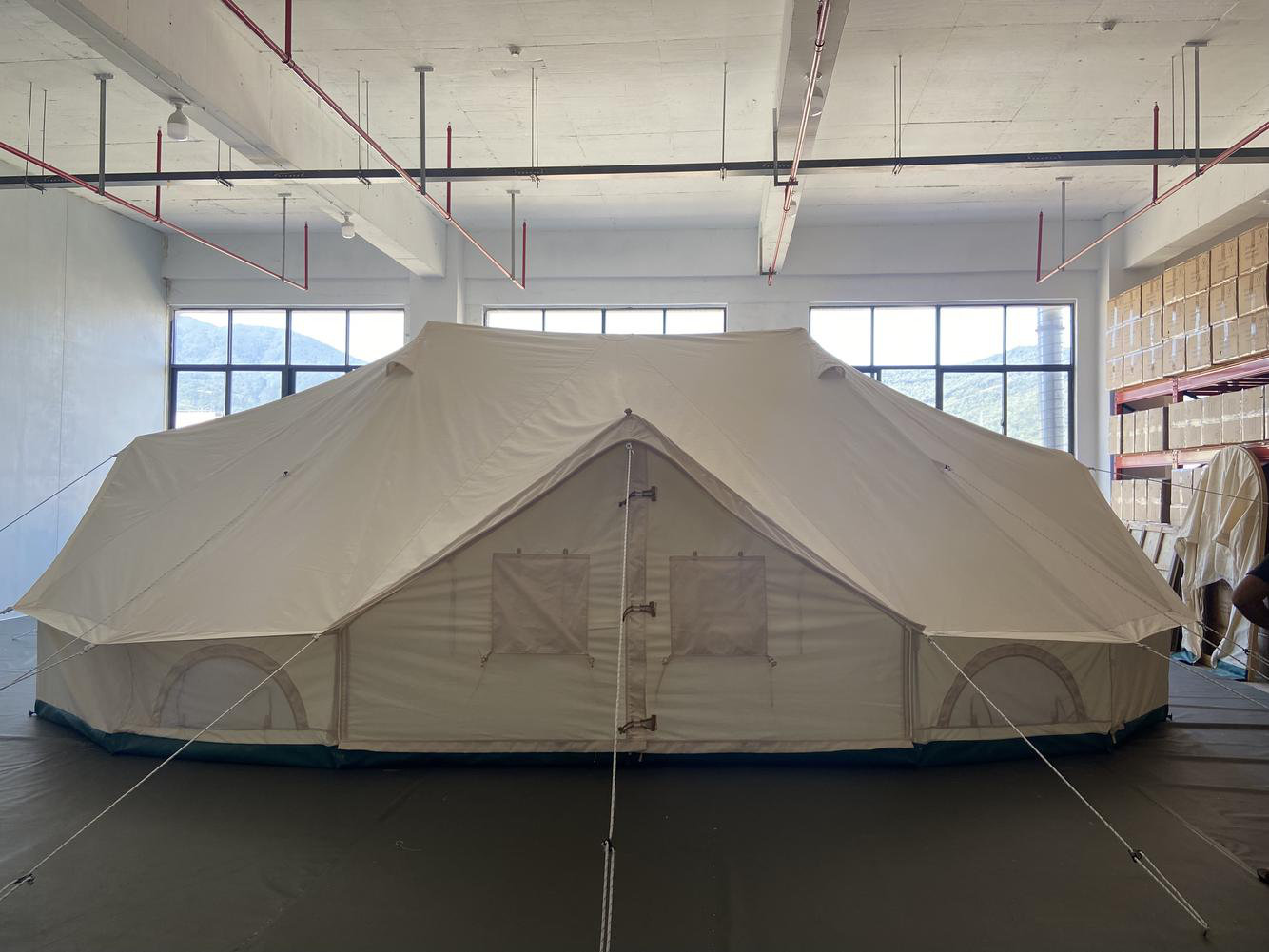 shinyswan [23x 16.5ft] 8-10 Persons 4 Seasons Yurt Canvas Bell Tent for ...